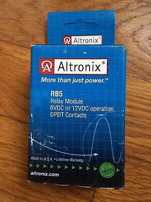 Altronix Rb5 Relay Module 6/12VDC DPDT Contacts @ 5A - 220VAC/28VDC ...
